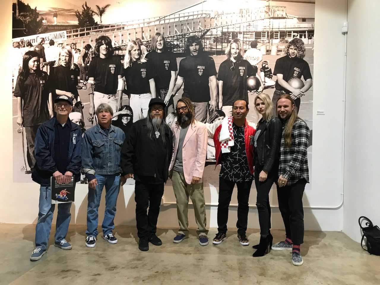 Z-Boys reunion in front of historic photograph - Boardsport SOURCE