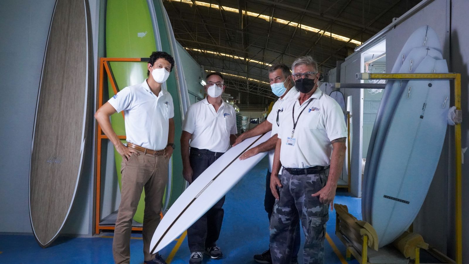 [108] Cobra’s senior team including legendary shaper Kym Thompson ...