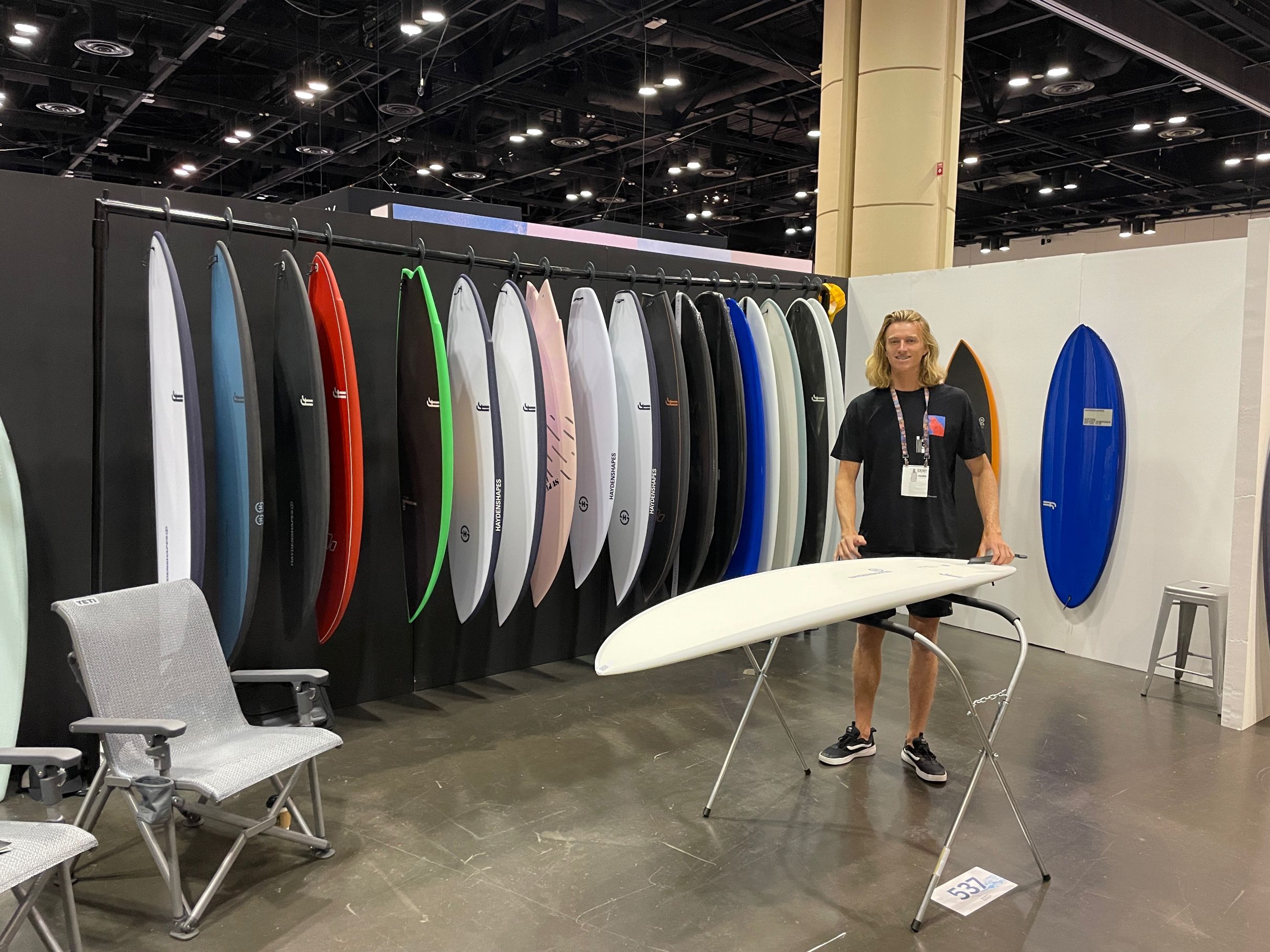 Hayden Shapes booth - Boardsport SOURCE