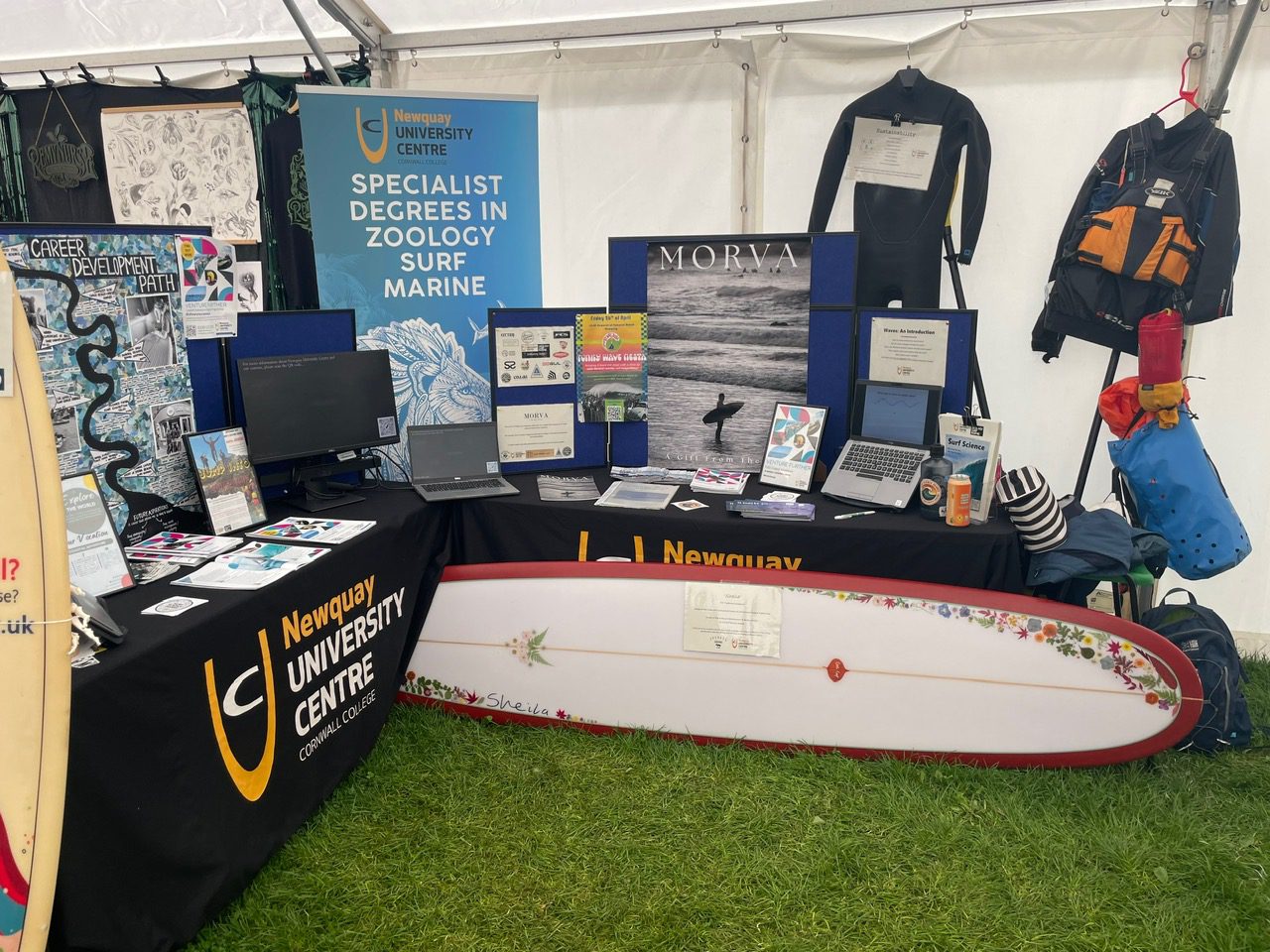 University of Newquay's Surf Science undergraduate degree booth ...
