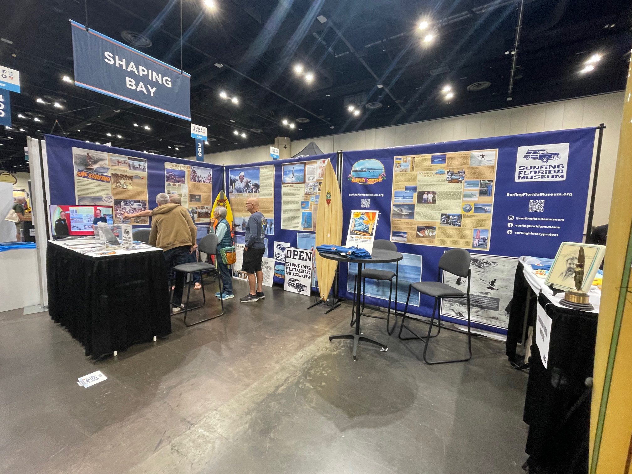 Surfing Florids museum booth - Boardsport SOURCE